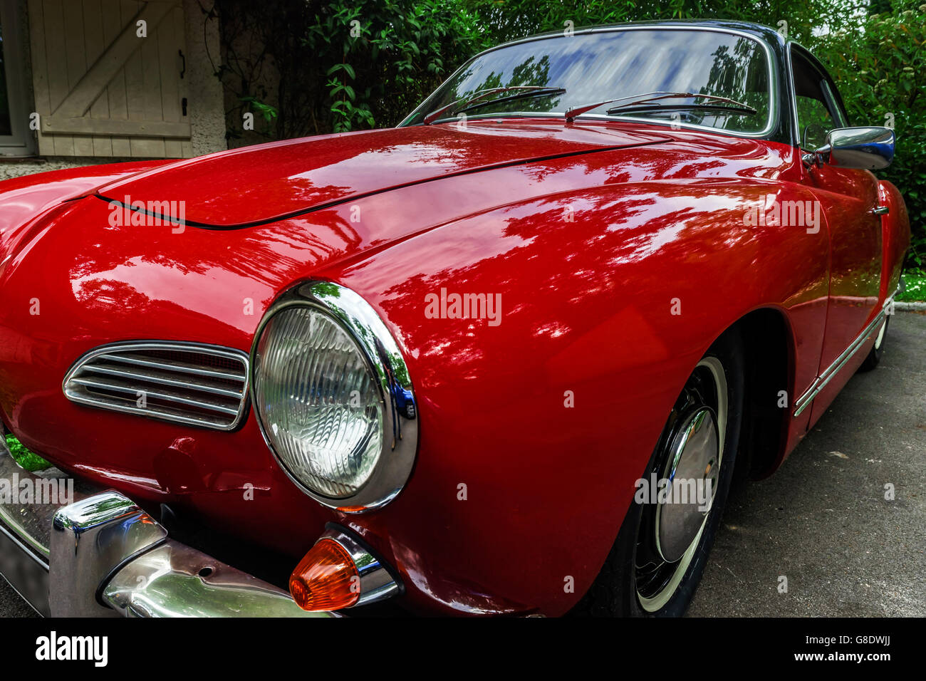 Beautiful retro car renovated with love, style and power Stock Photo ...