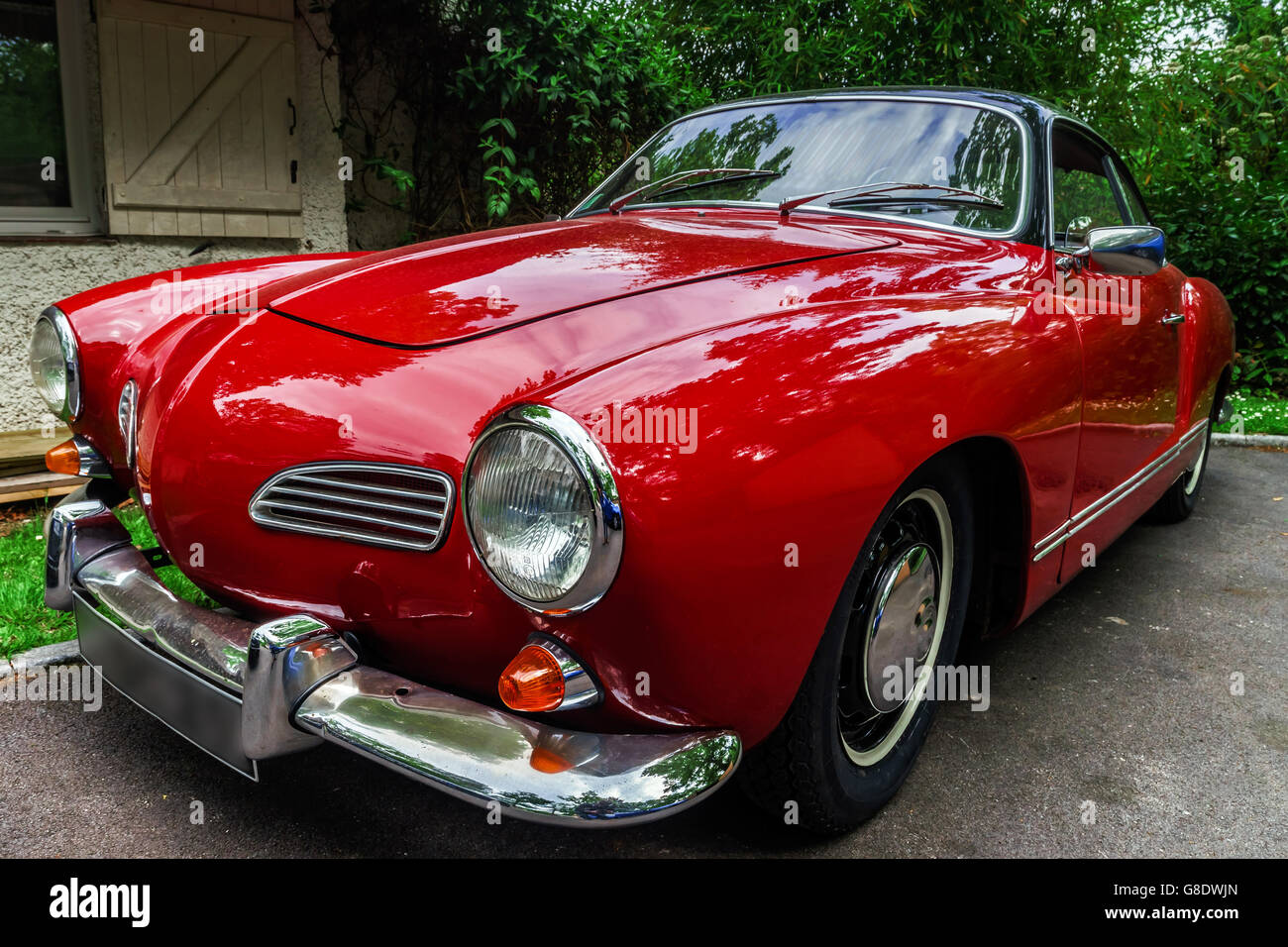 Beautiful retro car renovated with love, style and power Stock Photo ...
