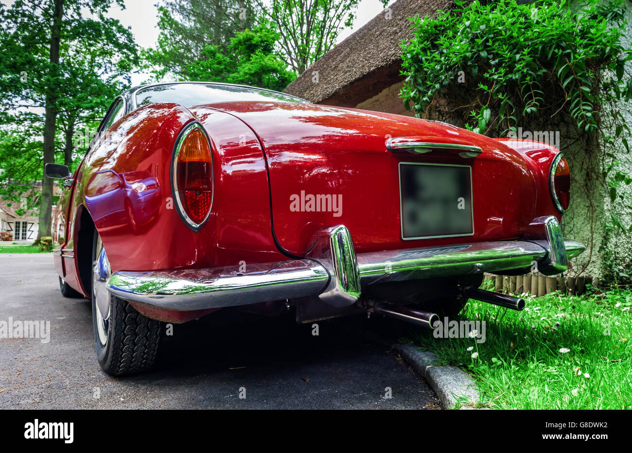 Beautiful retro car renovated with love, style and power Stock Photo ...