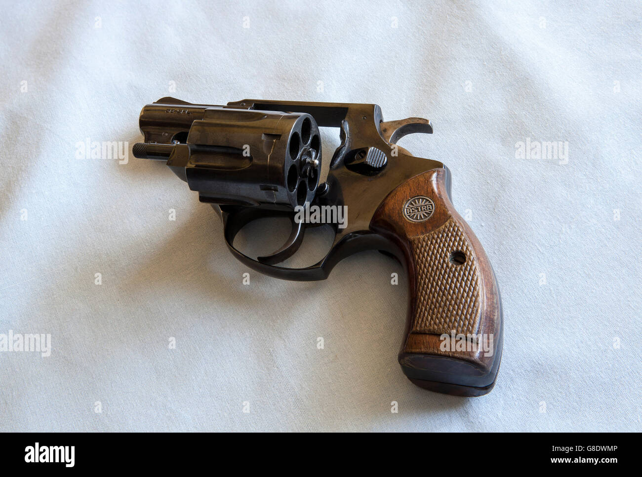Astra Revolver with opened cylinder Stock Photo - Alamy