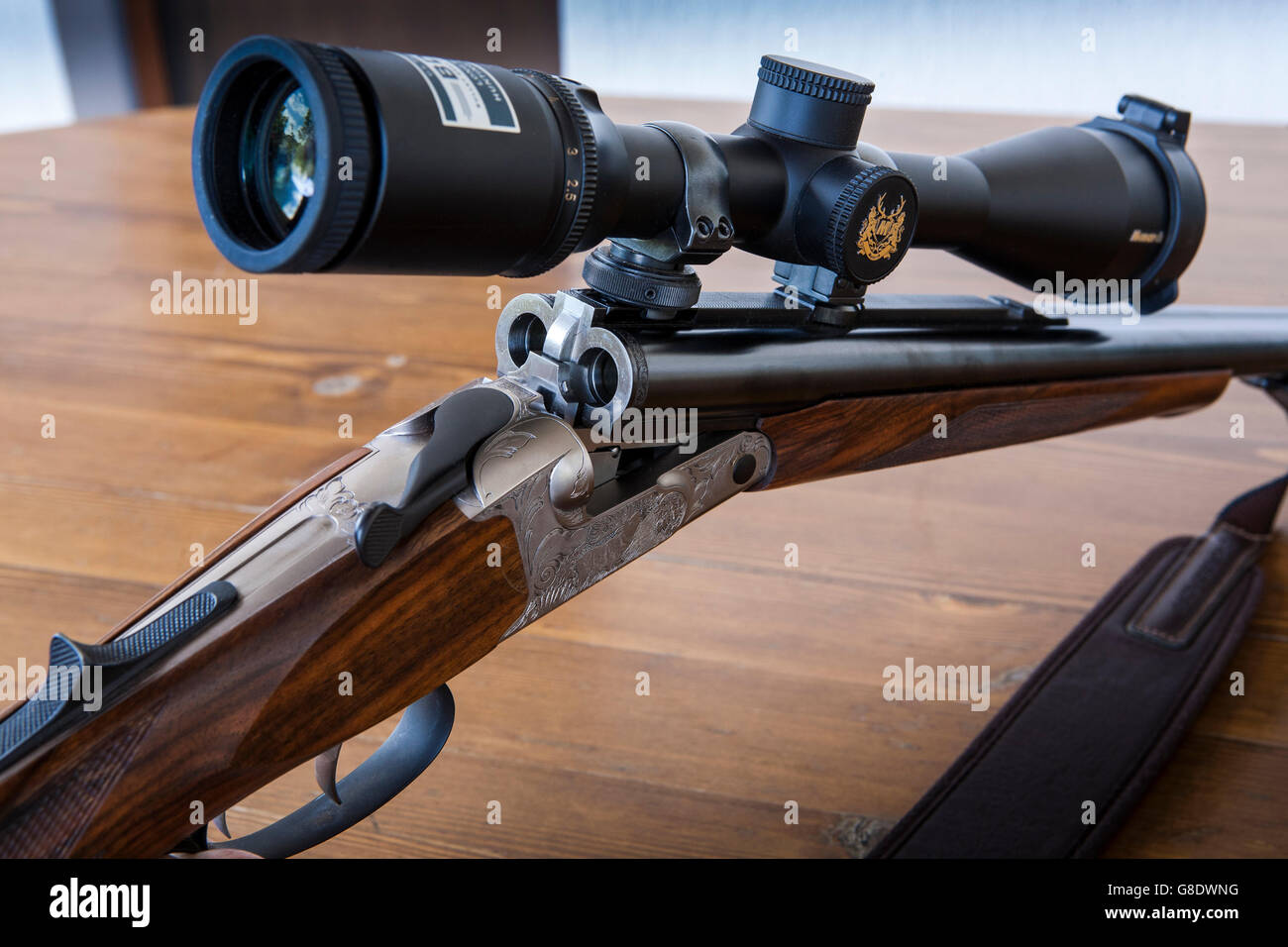 krieghoff shtuzer double-barreled rifle .375, lock Holland&Holland ...