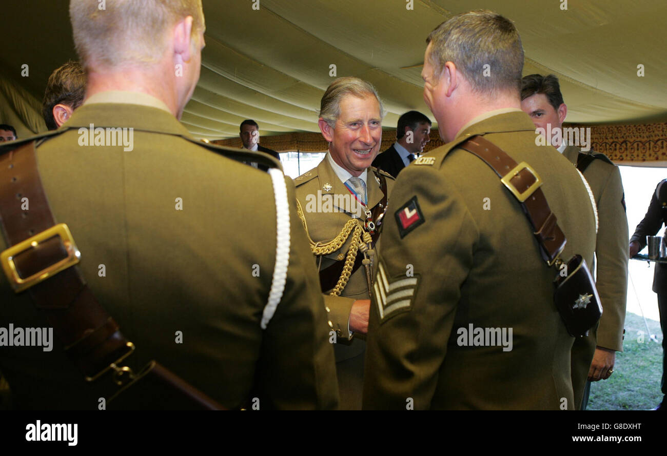 Talks to soldiers at their barracks in munster hi-res stock photography ...