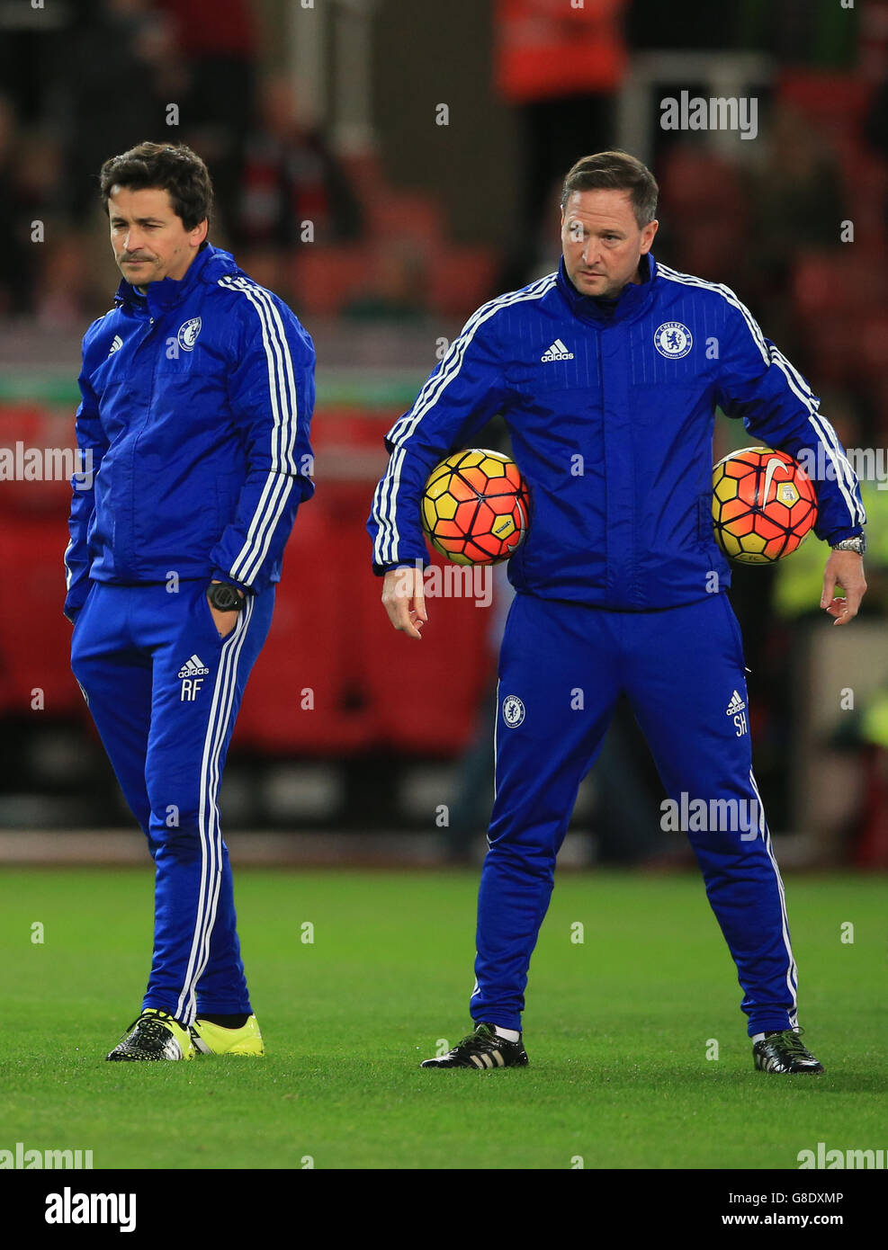 Chelsea assistant first team coach Steve Holland (right) with assistant ...