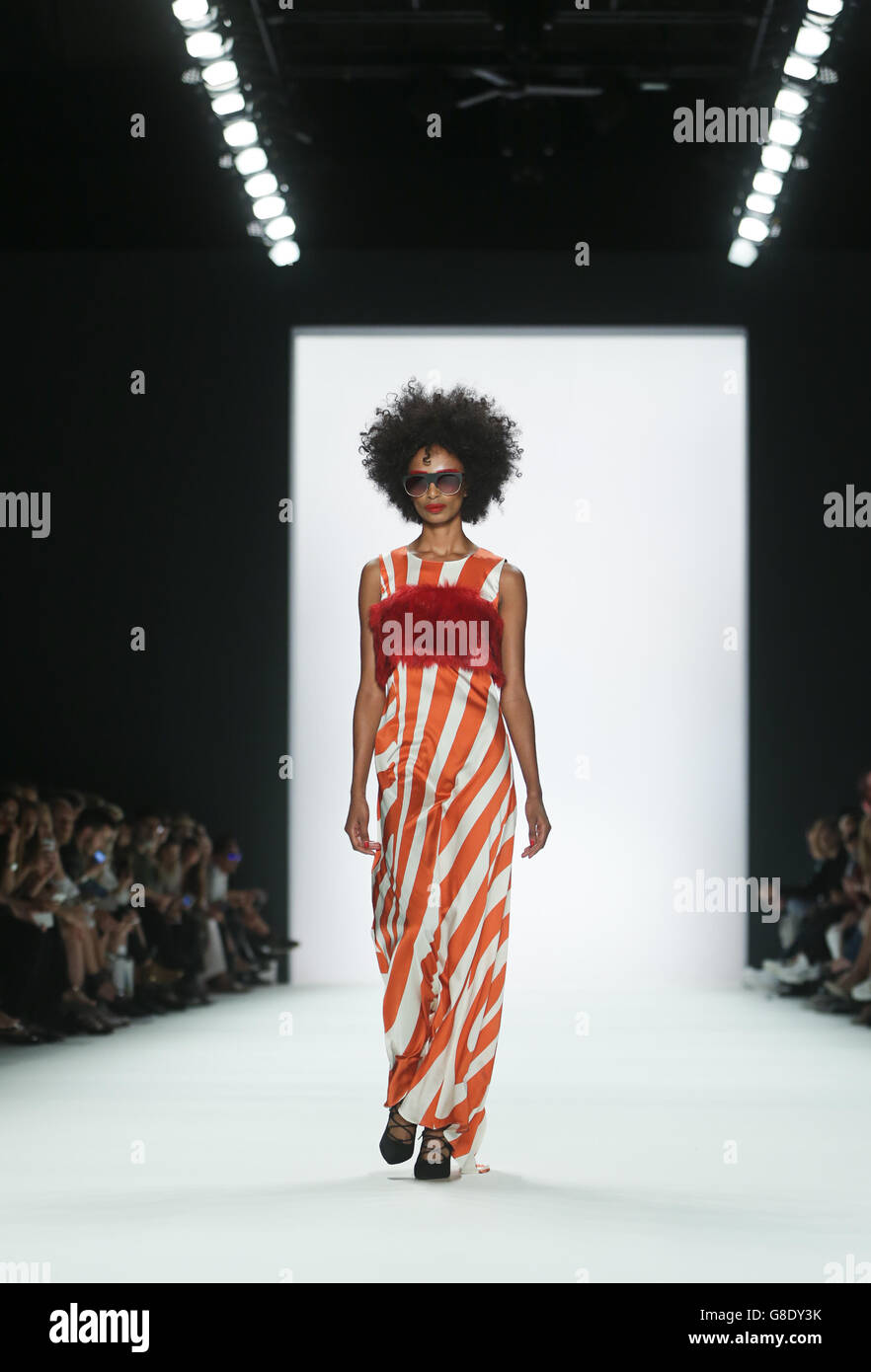 Berlin, Germany. 28th June, 2016. Models presenting the spring/summer ...