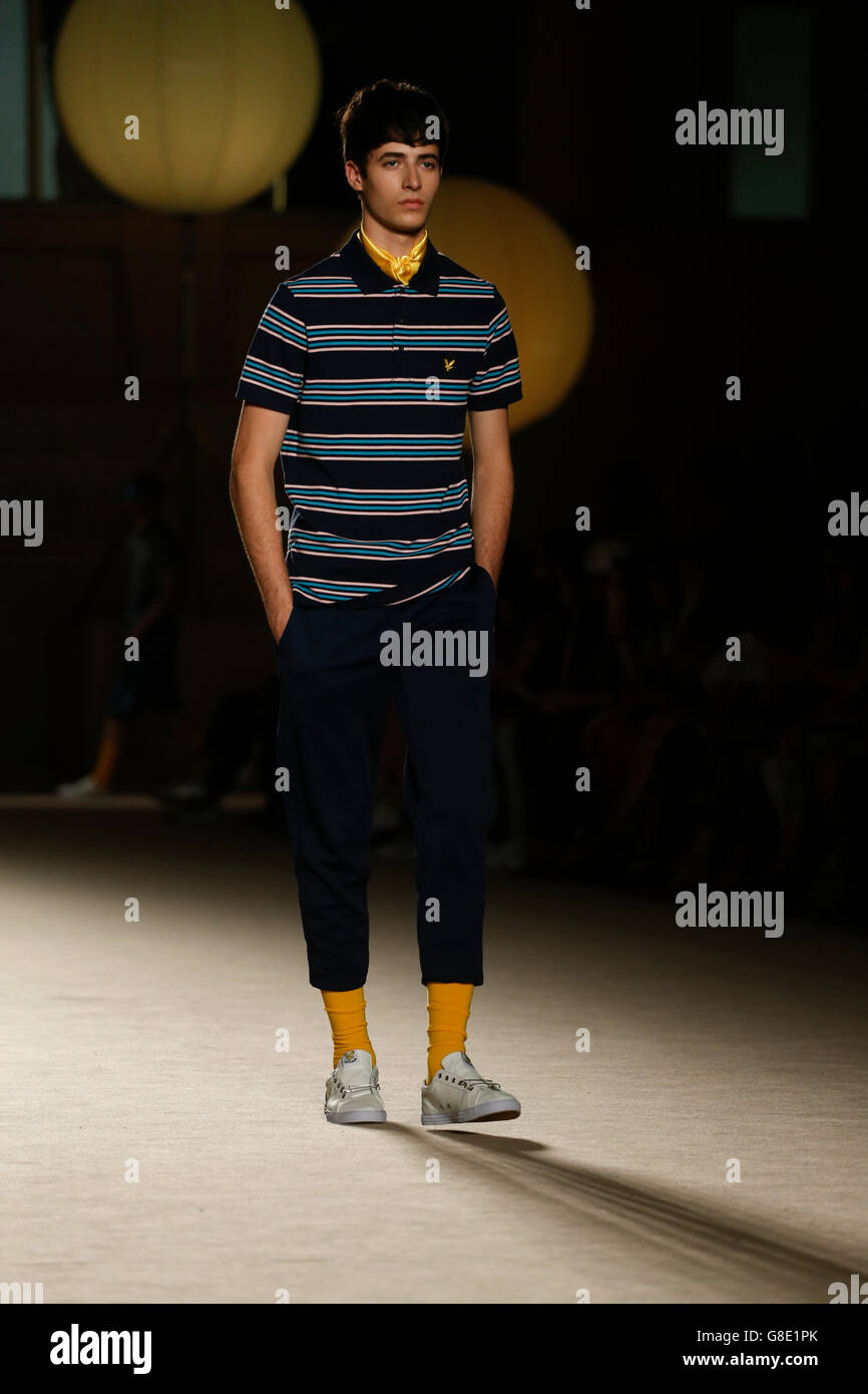 Barcelona, Spain. June 28, 2016. Models walk during the Lyle & Scott ...