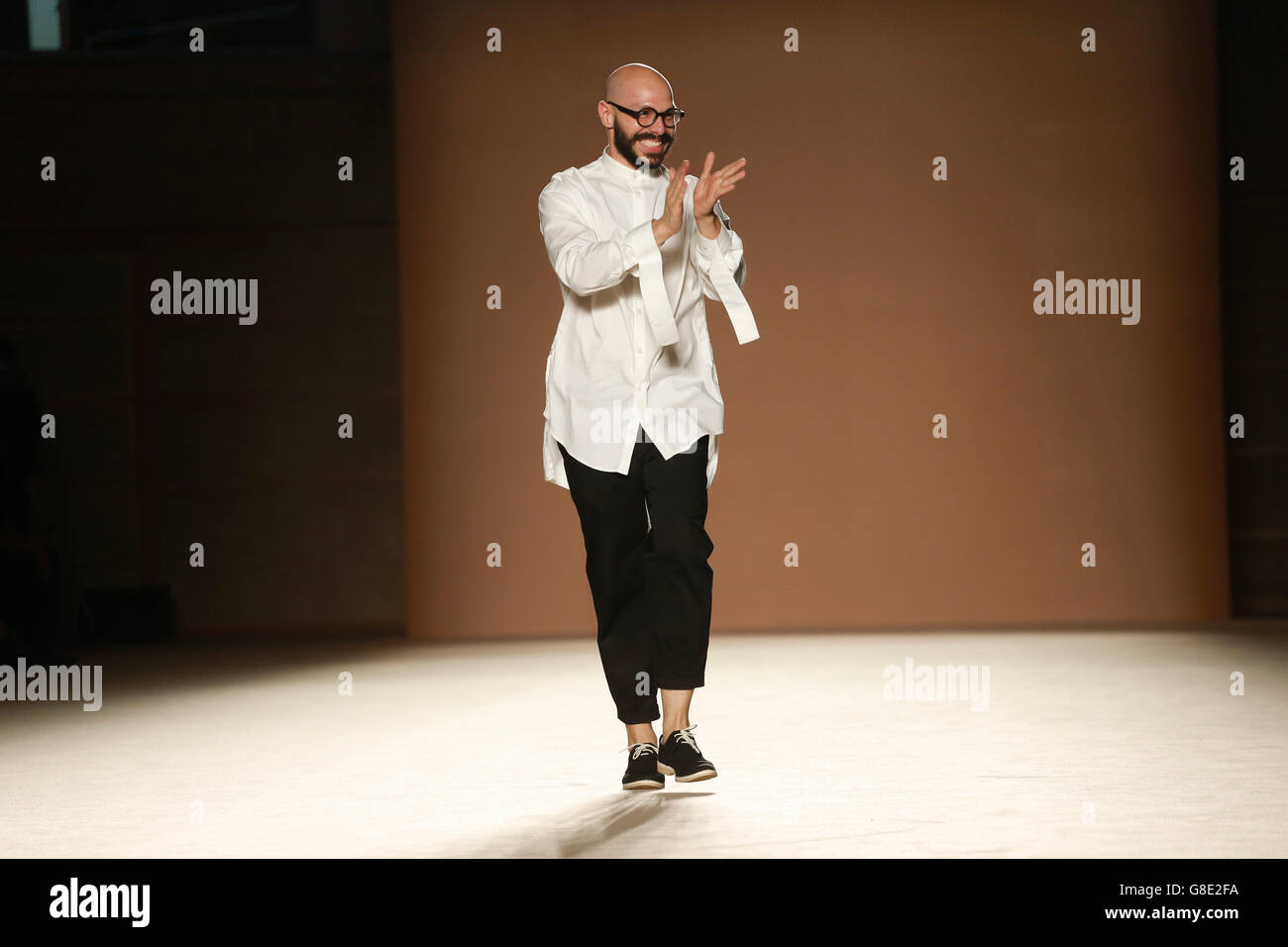 Barcelona, Spain. June 28, 2016. Designer Edgar Carrascal takes a bow ...
