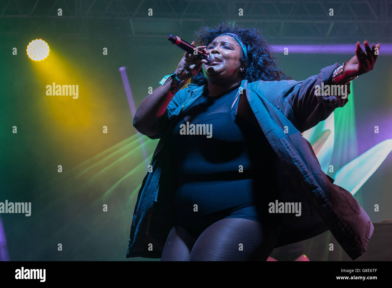Manchester, Tennessee, USA. 9th June, 2016. Rapper MELISSA JEFFERSON ...