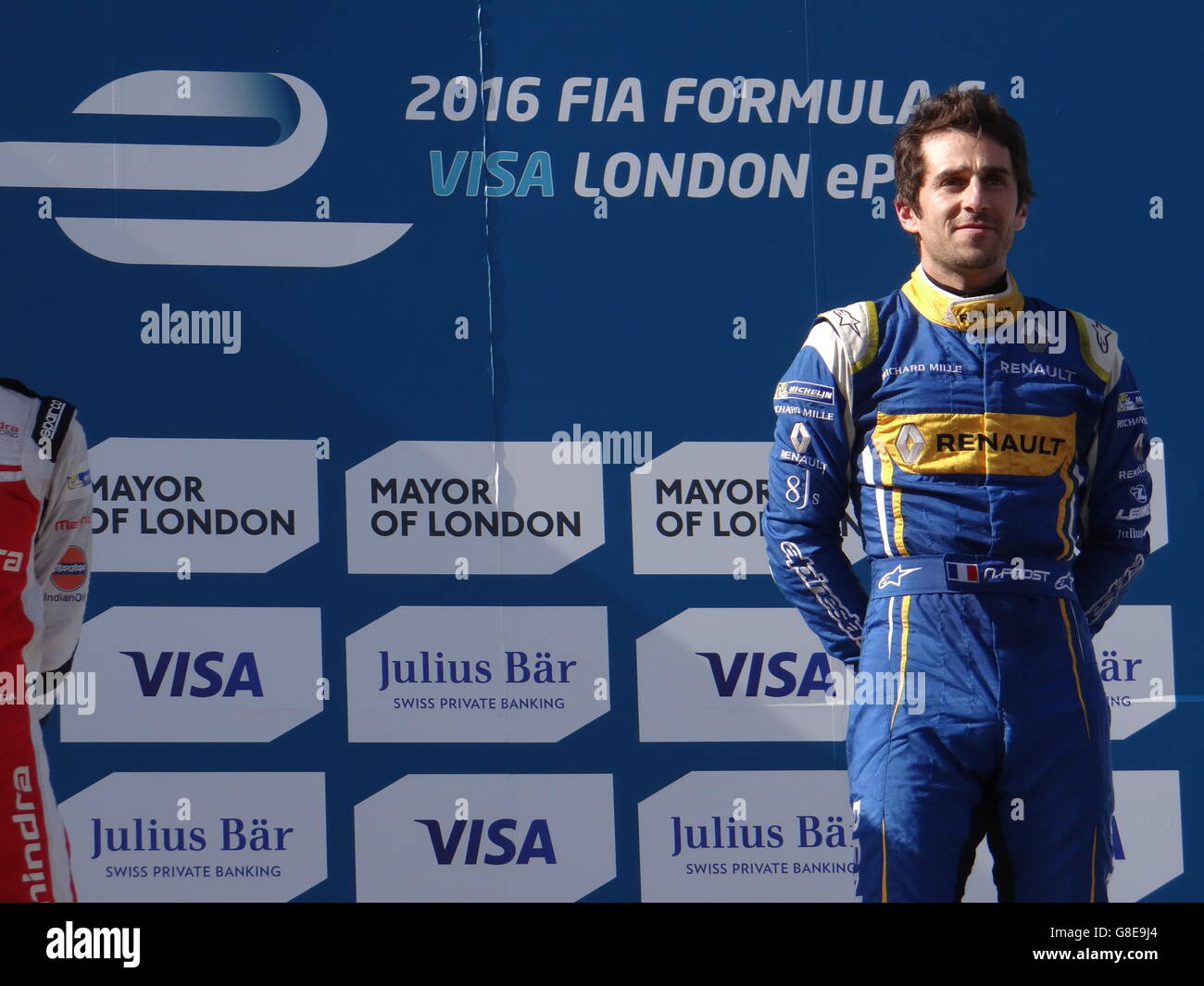 Nicolas Prost on the podium after the race of Round 9. Podium of the ...