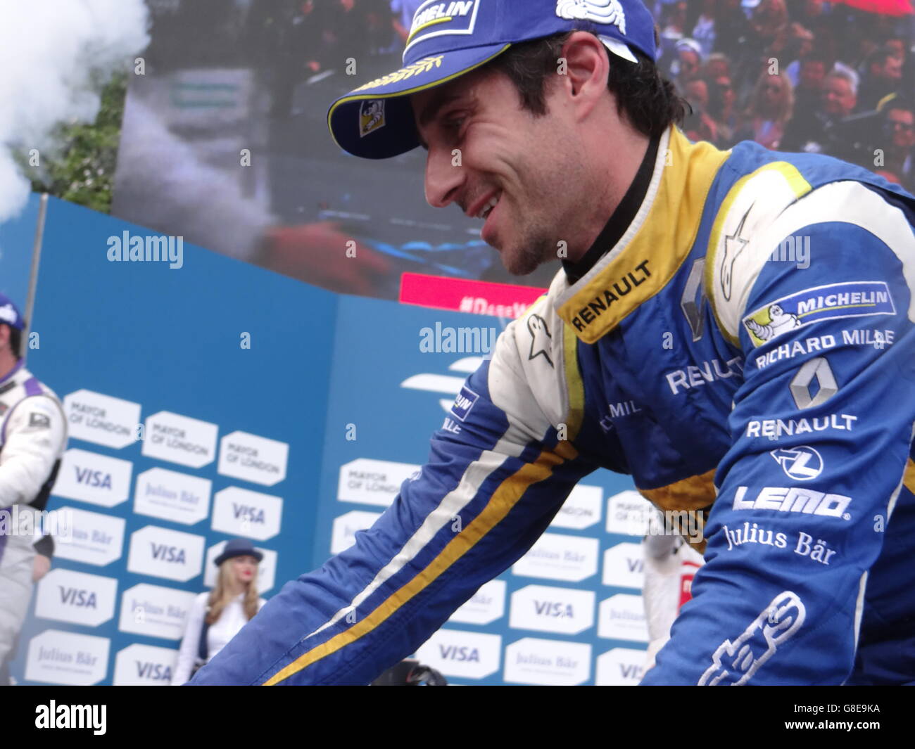 Nicolas Prost on the podium after the race of Round 9. Podium of the ...