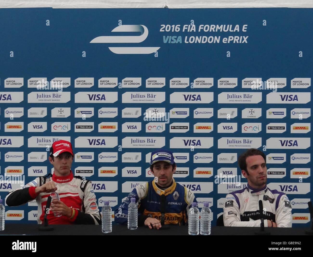 Bruno Senna, Nicolas Prost and Jean-Eric Vergne on the press-conference ...