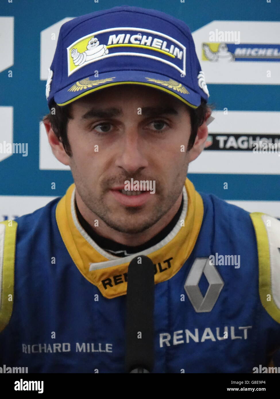 Nicolas Prost on the press-conference after the race of Round 9. Podium ...