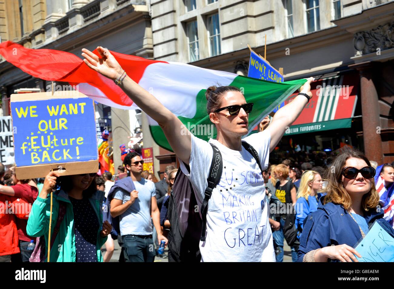The colourful March for Europe Rally passes through Central London ...