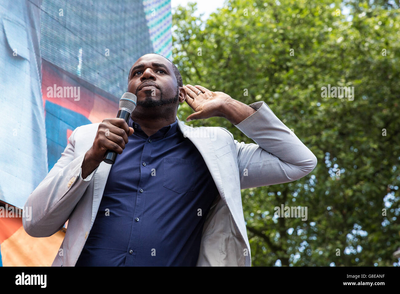 London, UK. 2nd July, 2016. David Lammy, Labour MP for Tottenham ...