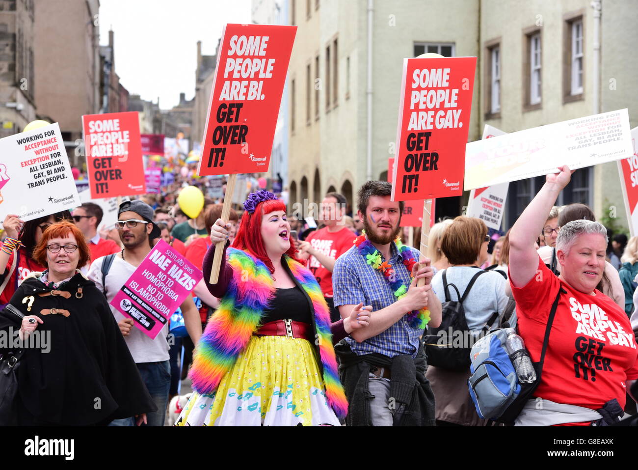 Edinburgh, Scotland, United Kingdom, 02, July, 2016. Gay Pride marchers ...