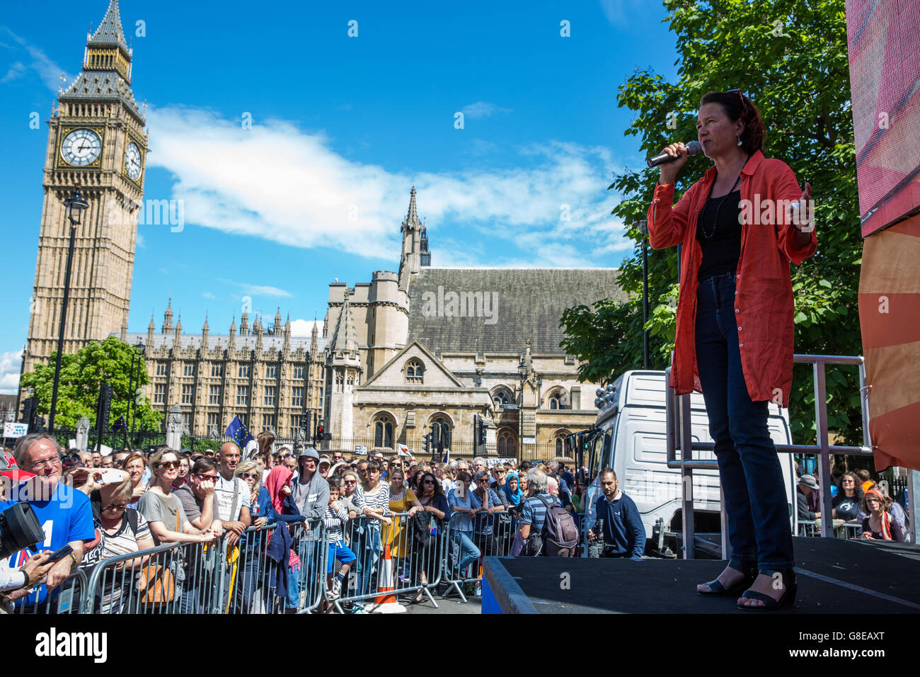 London, UK. 2nd July, 2016. Catherine West, Labour MP for Hornsey and ...