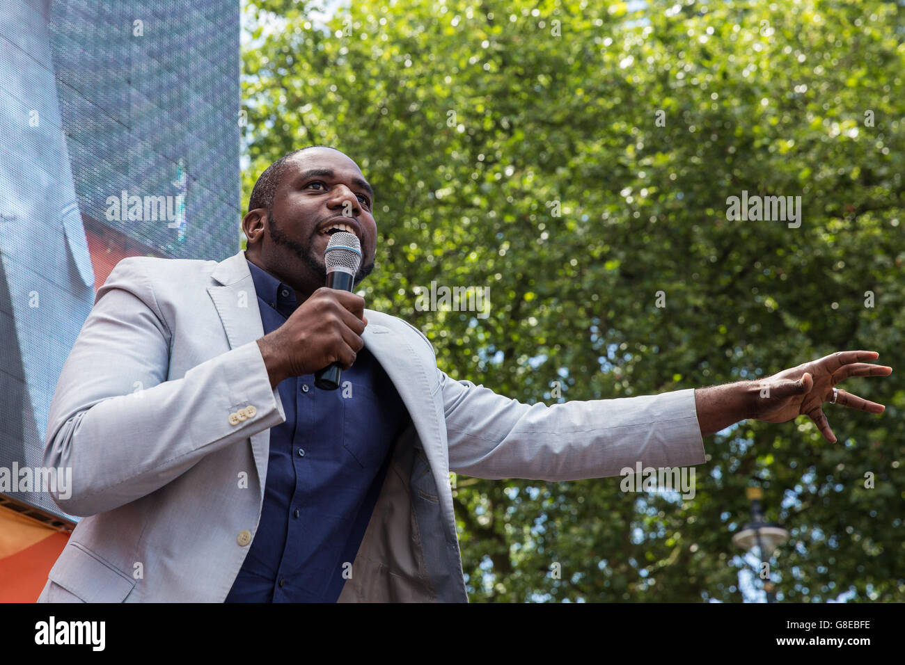 London, UK. 2nd July, 2016. David Lammy, Labour MP for Tottenham ...