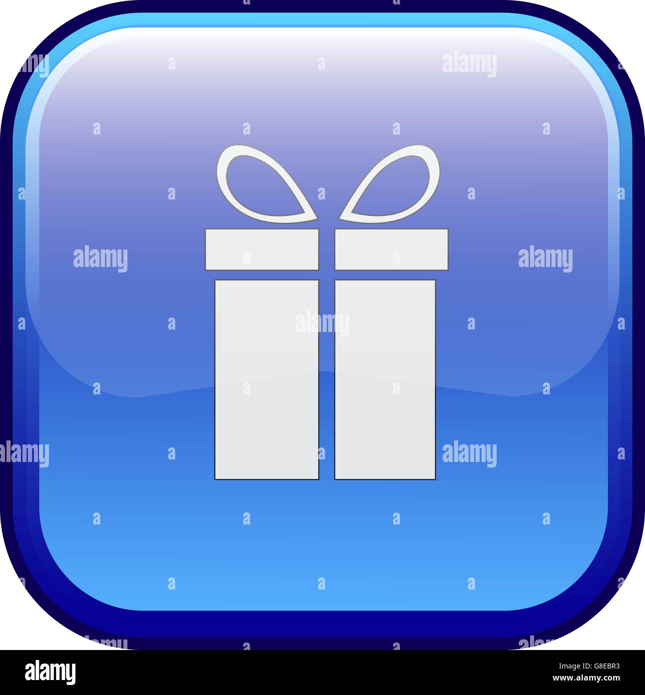Gift icon blue vector illustration Stock Vector Image & Art - Alamy
