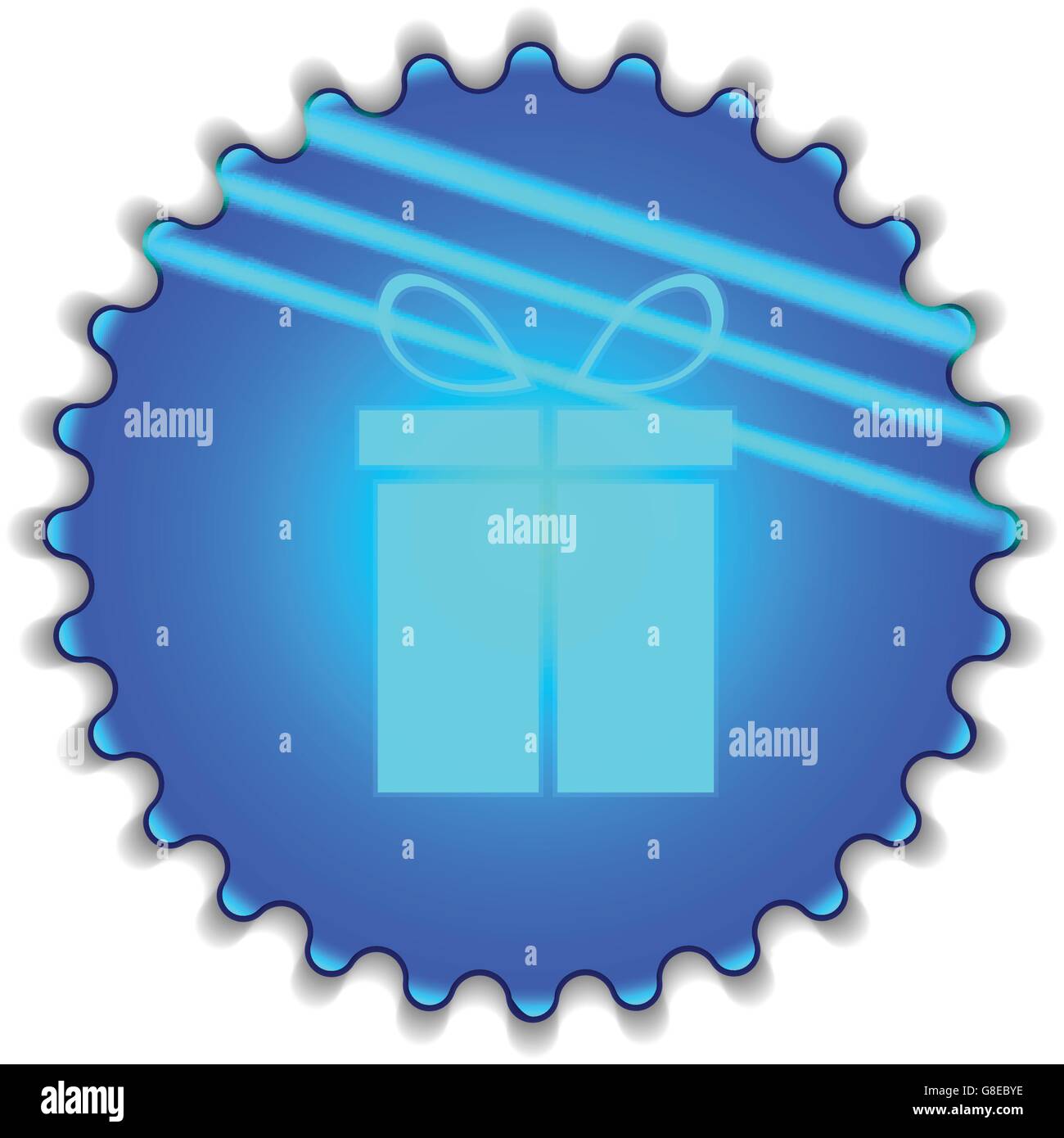 Gift icon blue illustration Stock Vector Image & Art - Alamy
