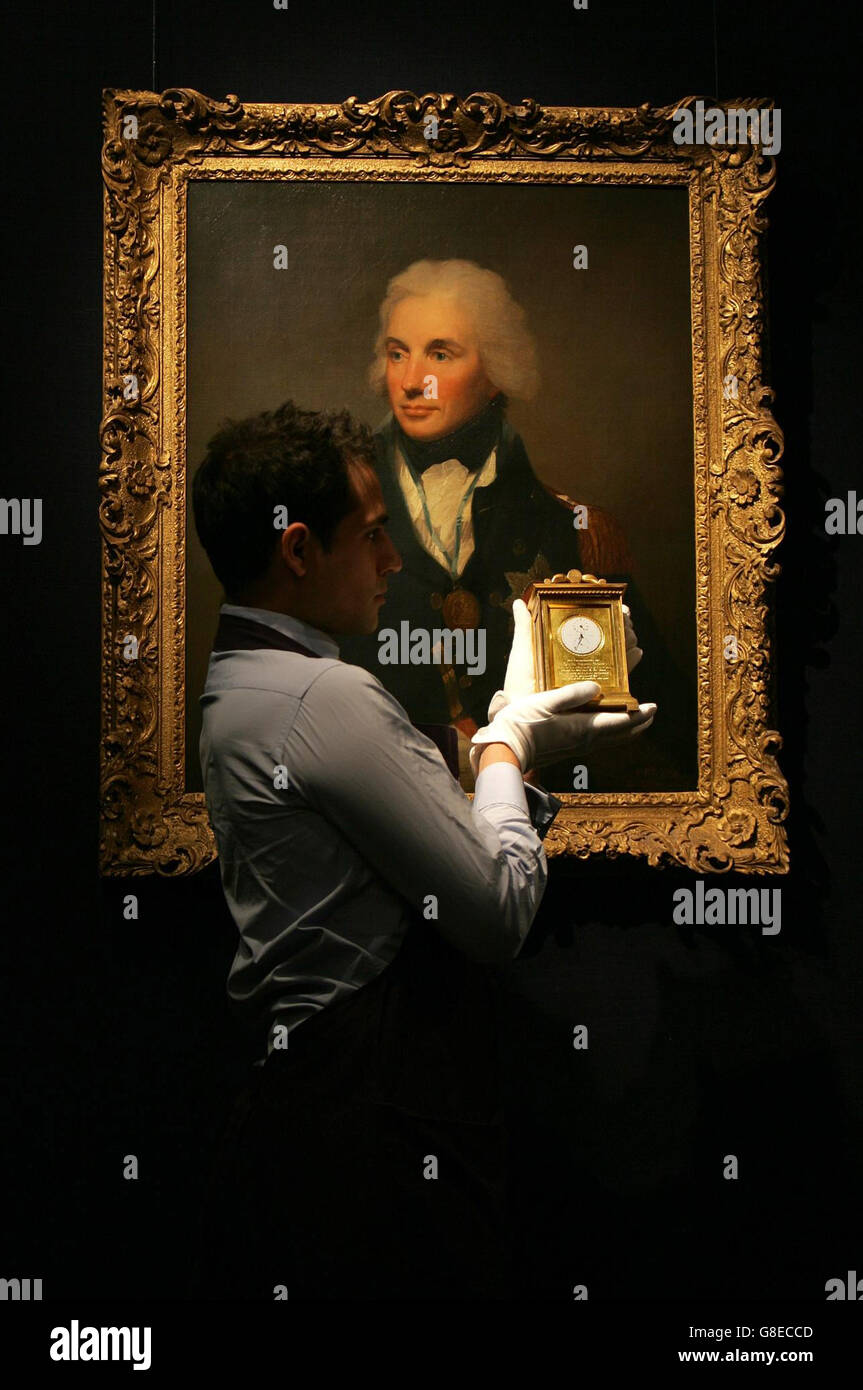 Lord Nelson Watch Sale - Sotheby's Stock Photo - Alamy