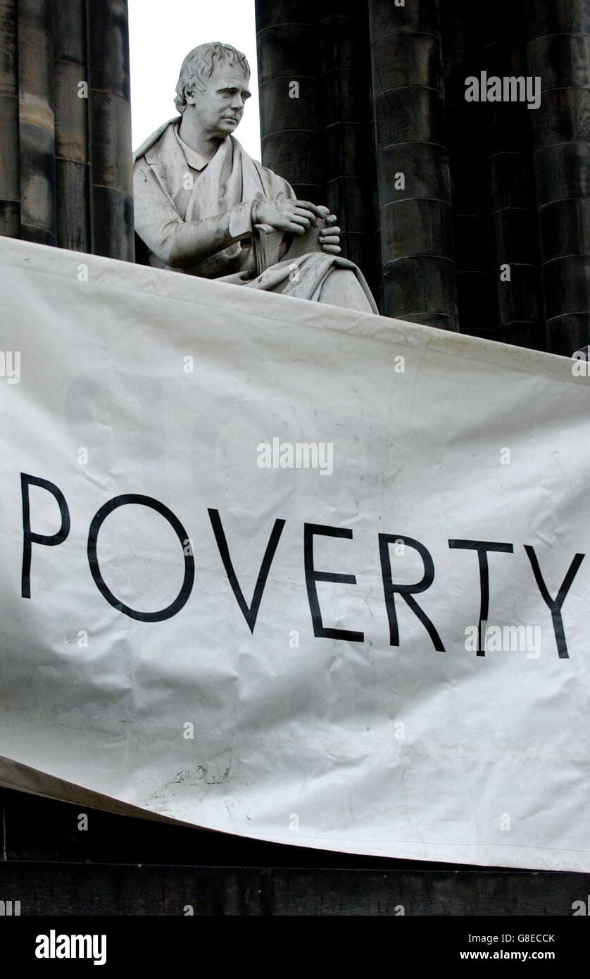 Make Poverty History Protest - Edinburgh Stock Photo - Alamy