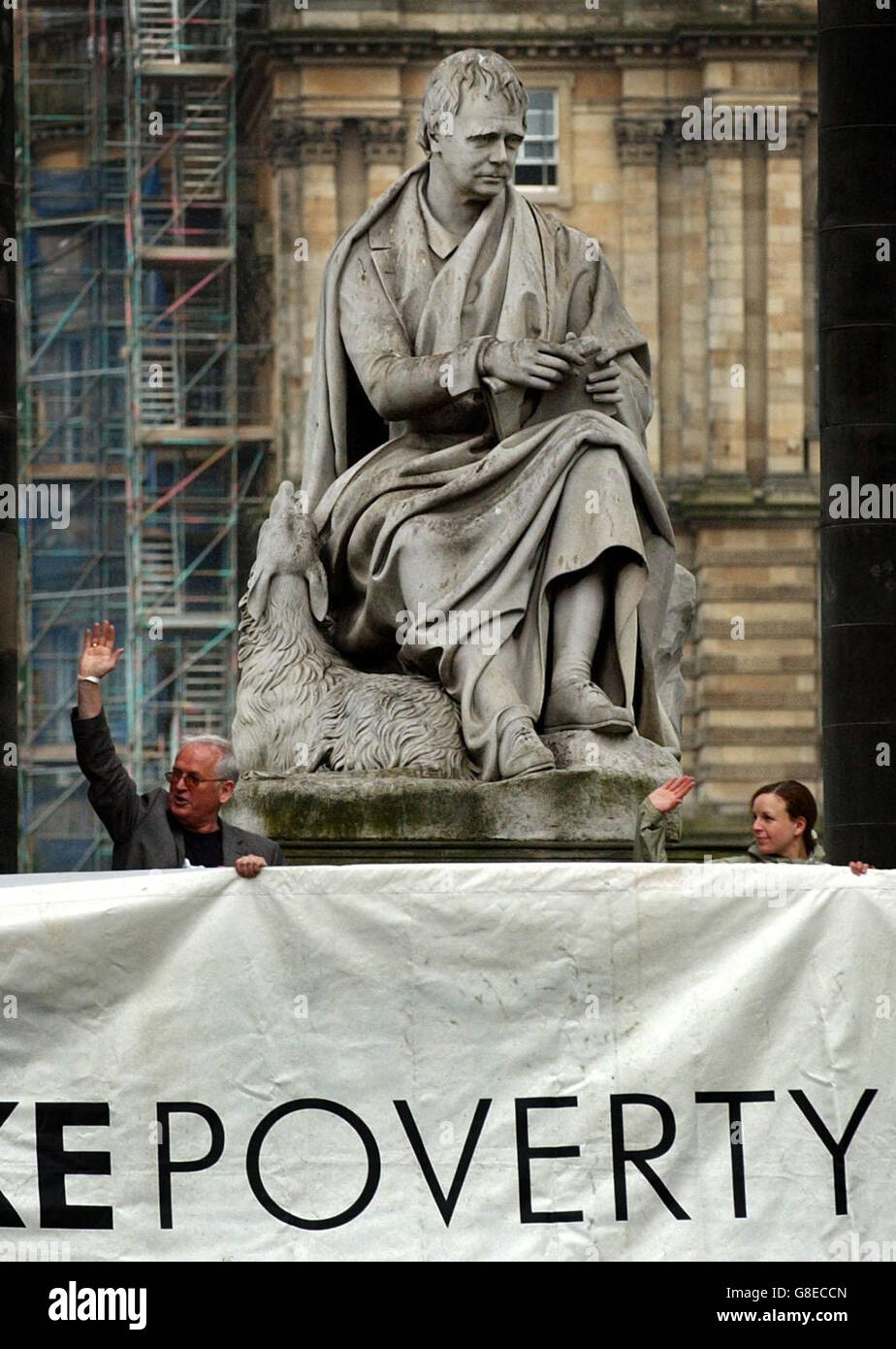 Make Poverty History Protest - Edinburgh Stock Photo - Alamy