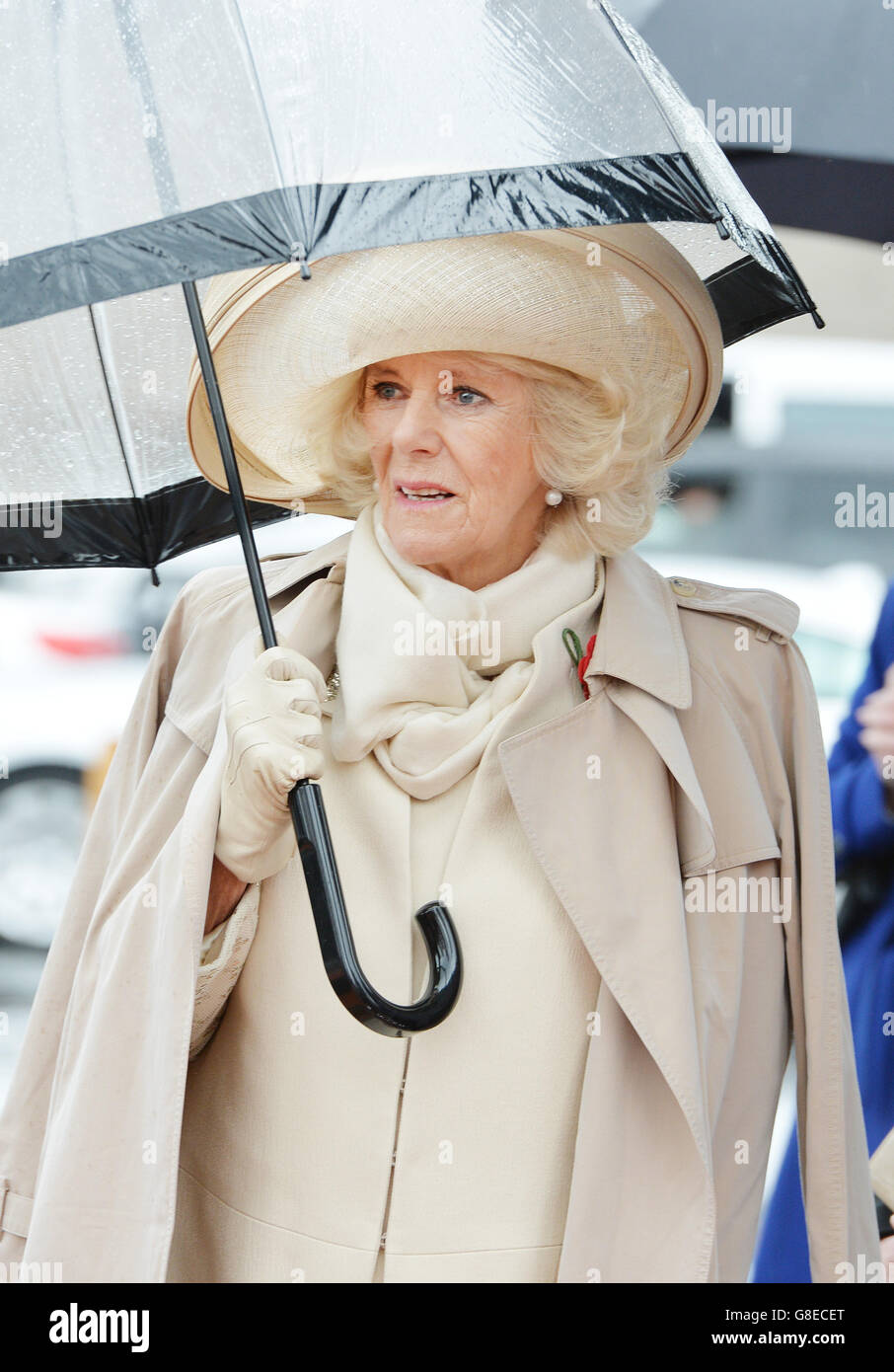 The Duchess of Cornwall outside the National War Memorial in Wellington ...