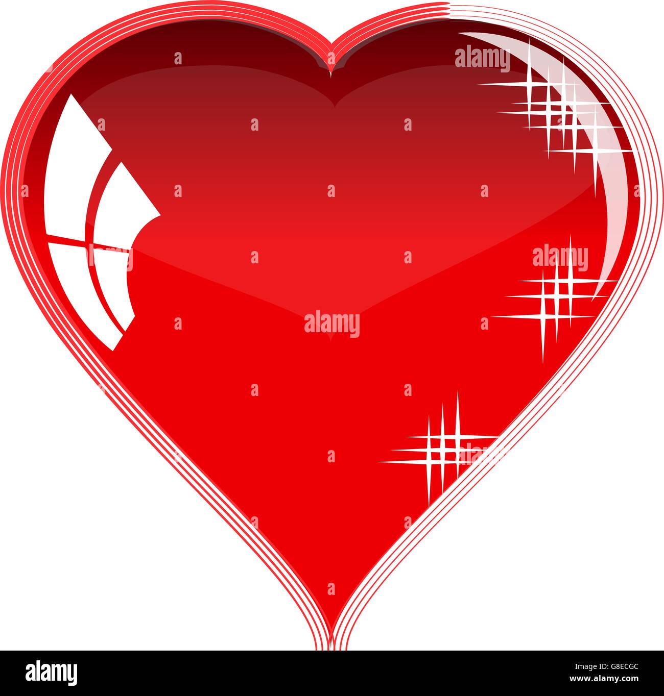 red heart. Vector. EPS10 Stock Vector Image & Art - Alamy