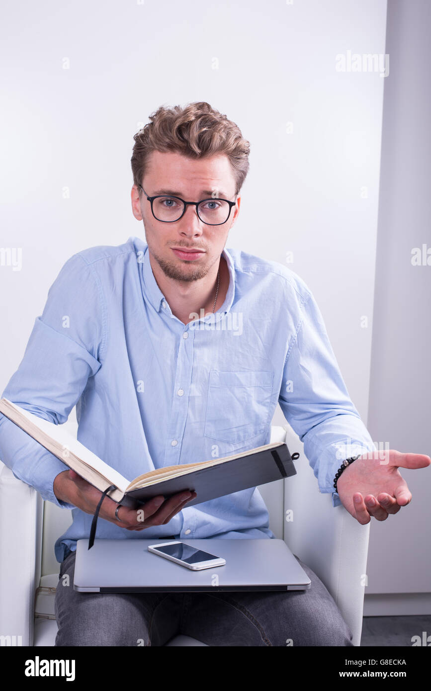 Notebook armchair hi-res stock photography and images - Alamy