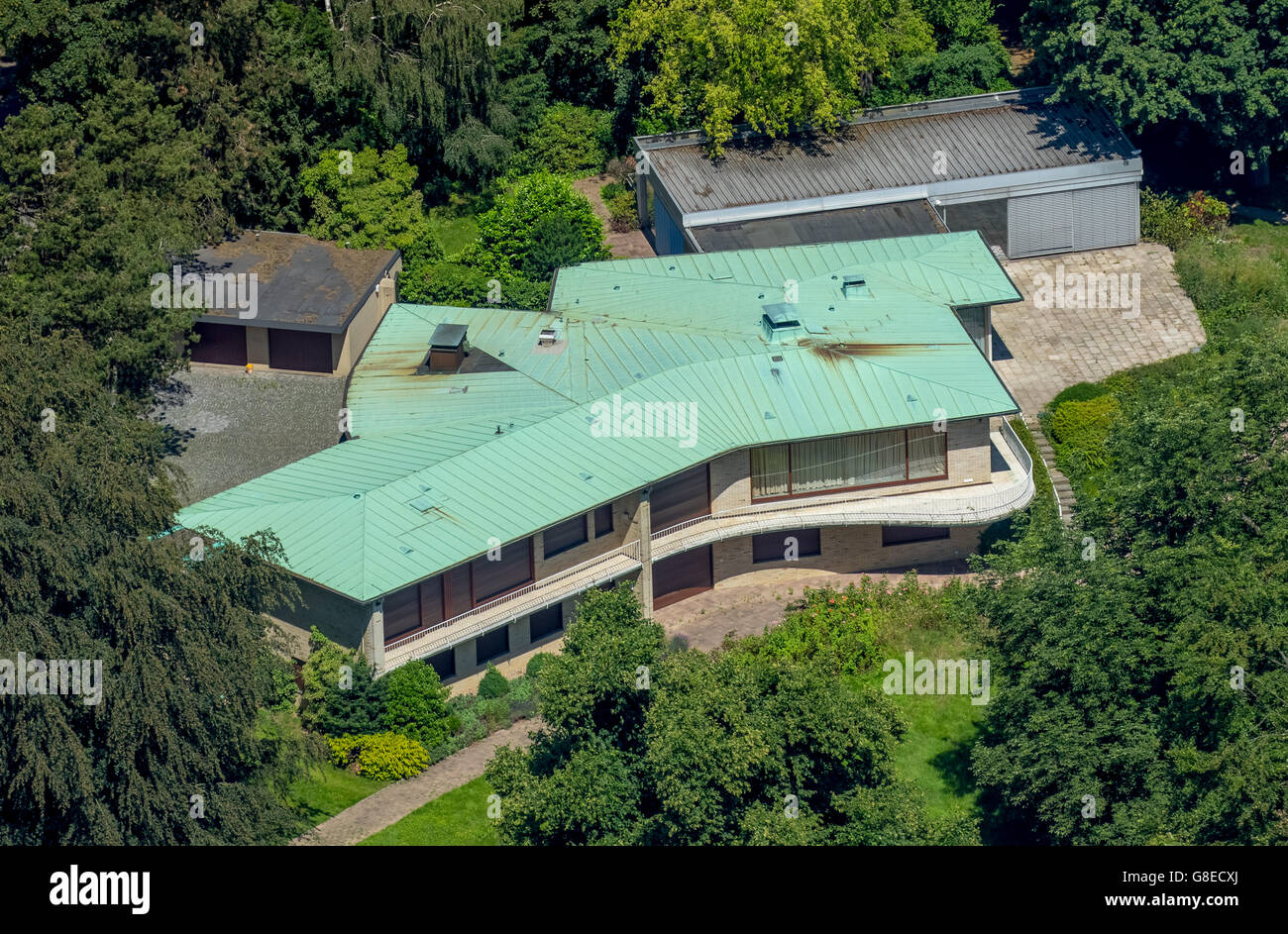 Aerial view, Beitz villa, Berthold Beitz, Krupp heir, deceased ...
