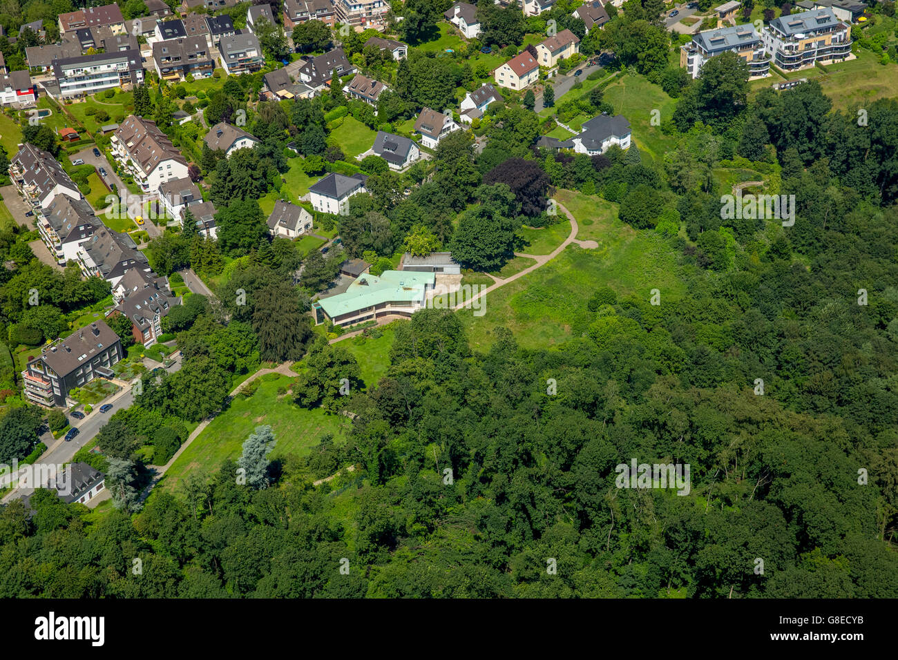 Aerial view, Beitz villa, Berthold Beitz, Krupp heir, deceased ...