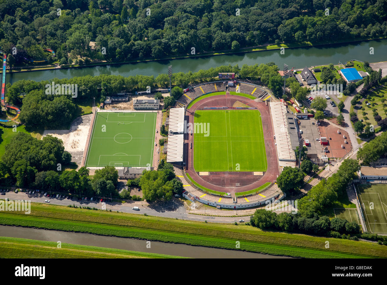 Aerial view, Stadion Niederrhein, SC Rot-Weiß Oberhausen e.V., TC ...