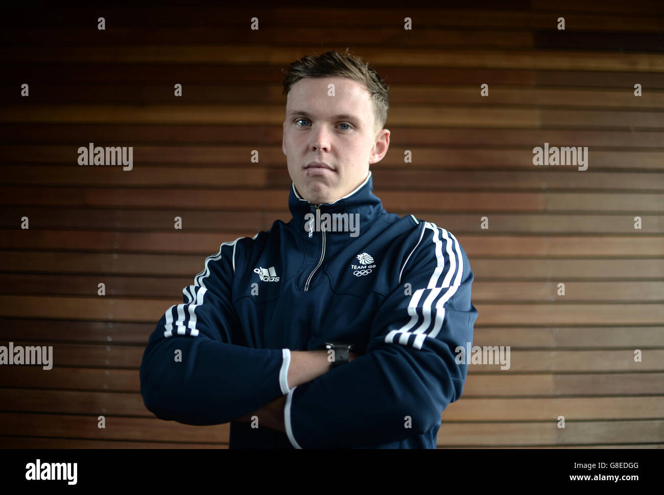 Joe Clarke poses during the Olympic Team Announcement at the Lee Valley ...