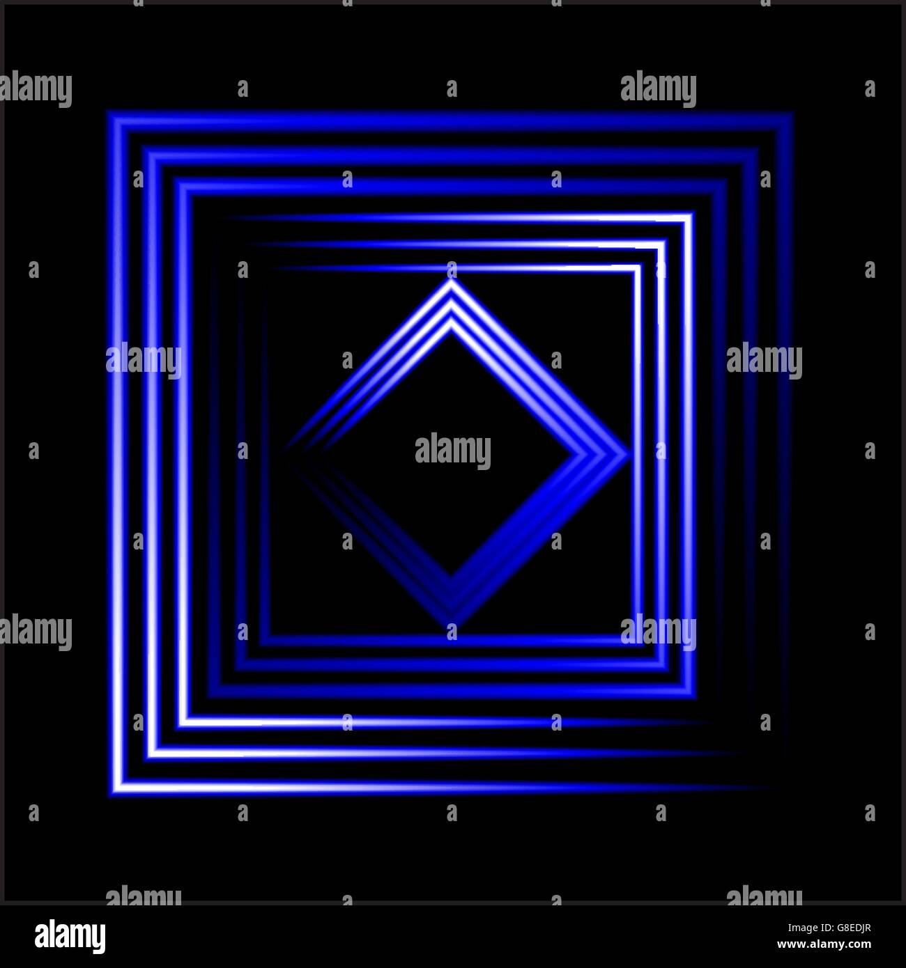 Blue neon square vector background. abstract. Vector. EPS10 Stock ...