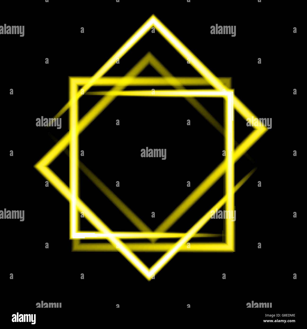 yellow neon square vector background. abstract. Vector. EPS10 Stock ...