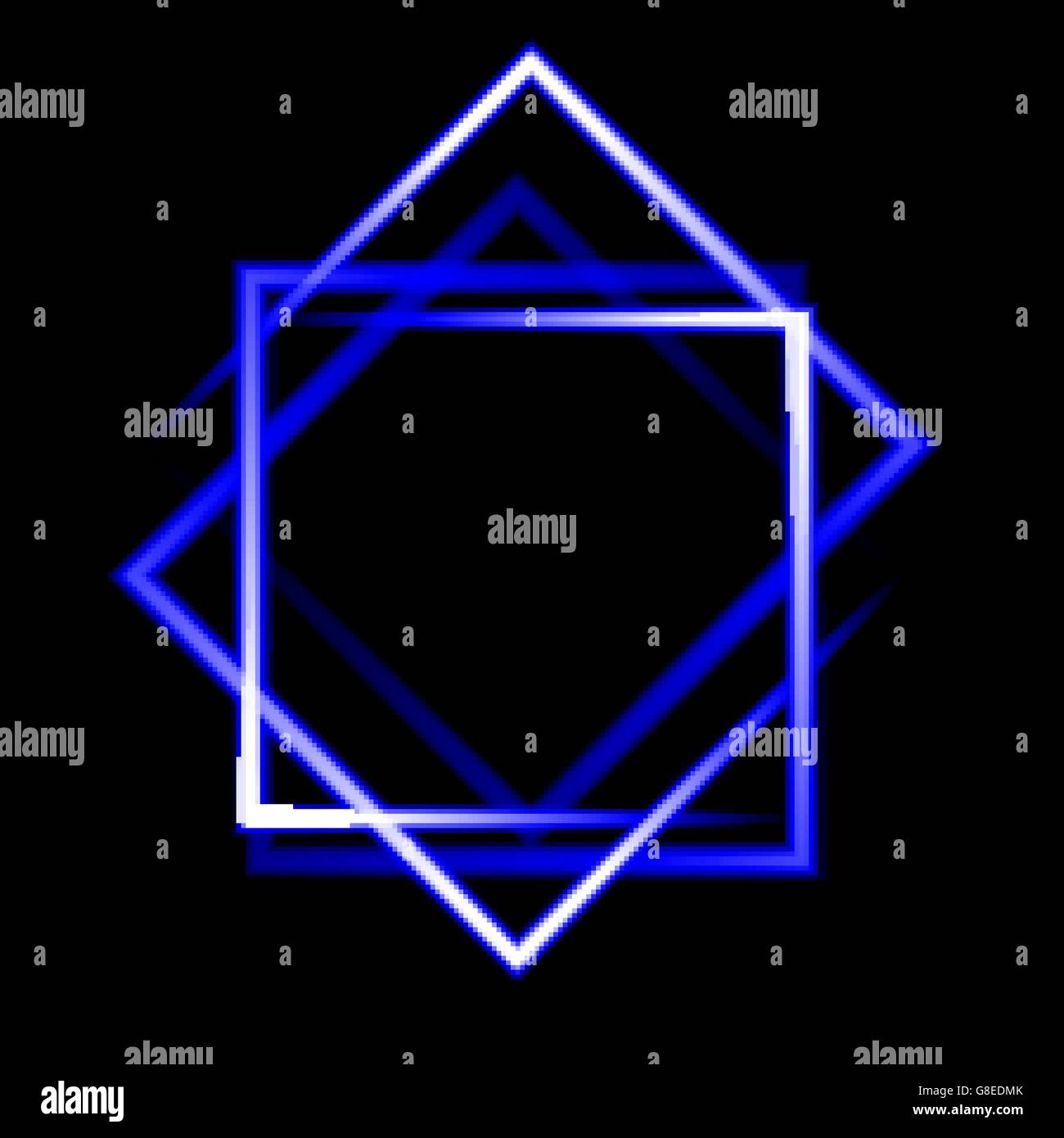 Blue neon square vector background. abstract. Vector. EPS10 Stock ...