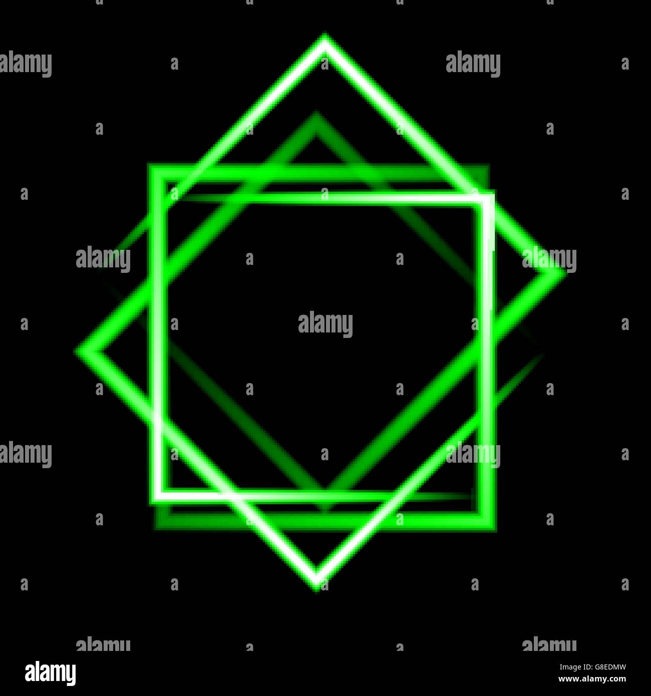 green neon square vector background. Vector. EPS10 Stock Vector Image ...