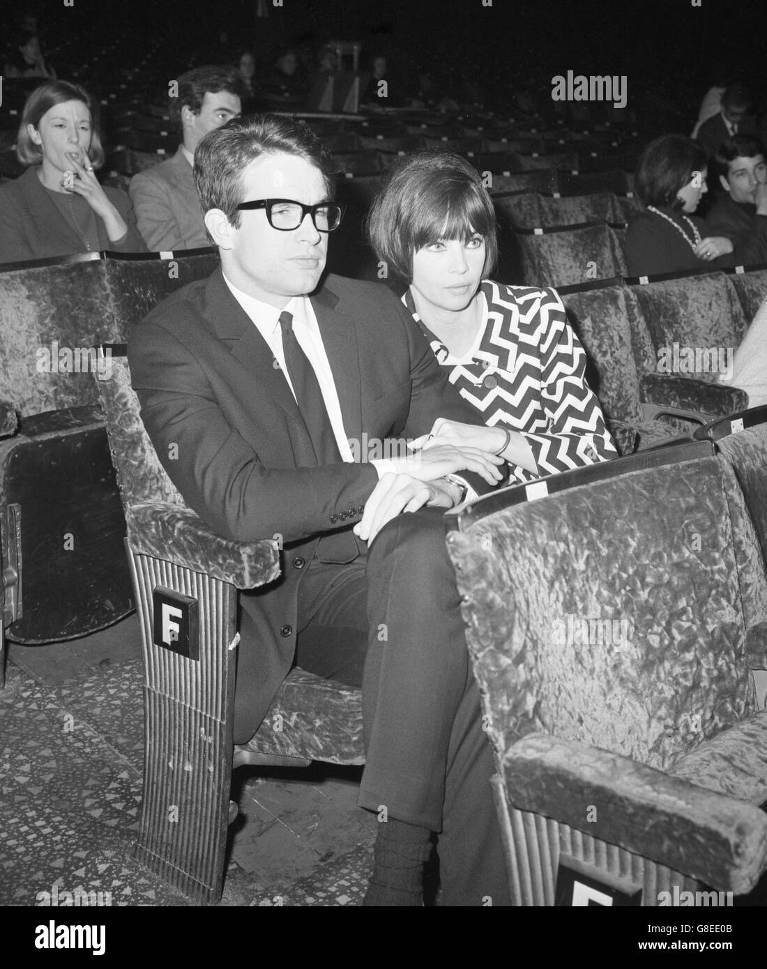 Watching stage performance Black and White Stock Photos & Images - Alamy