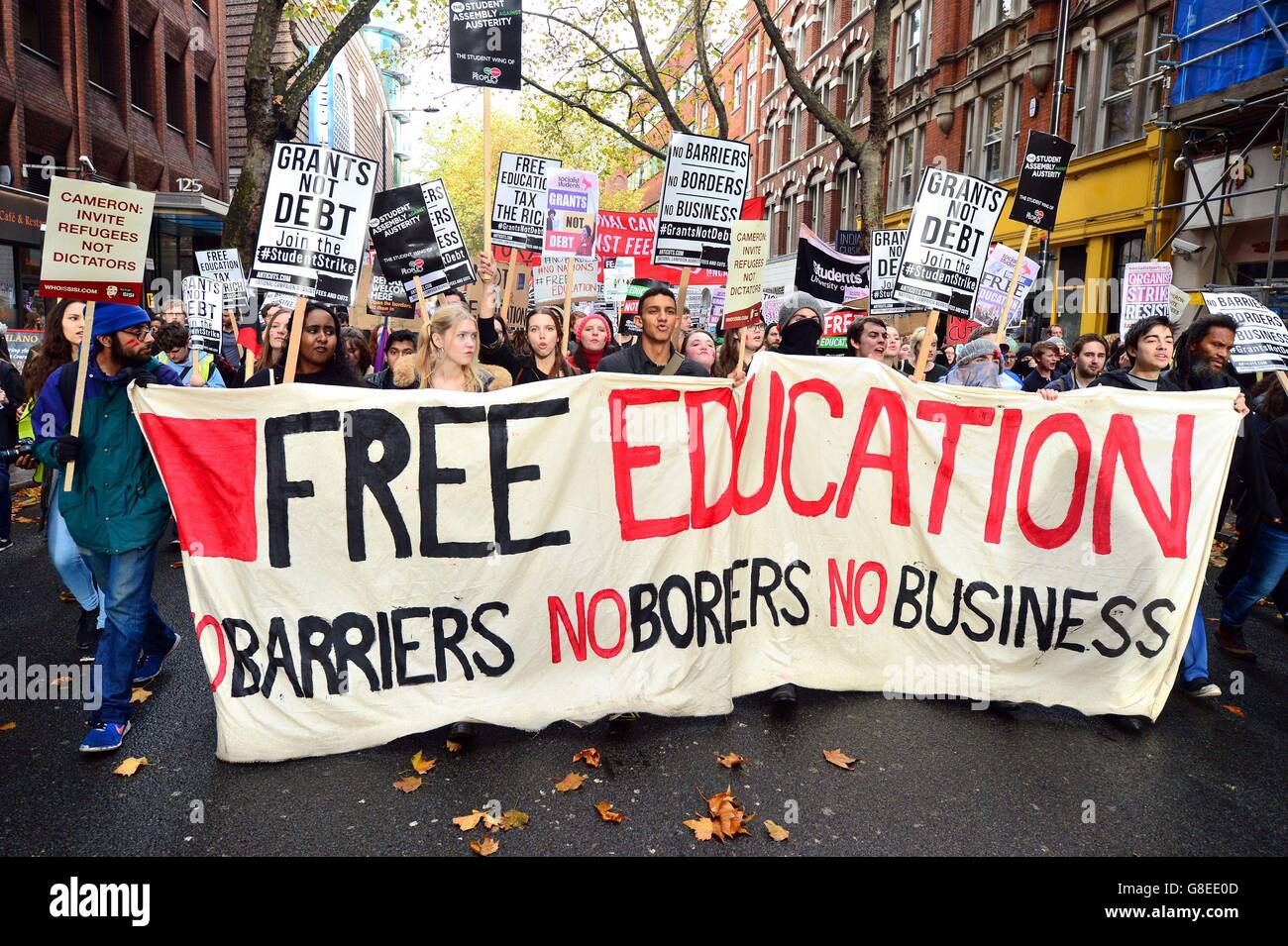 Tuition fees protest Stock Photo - Alamy