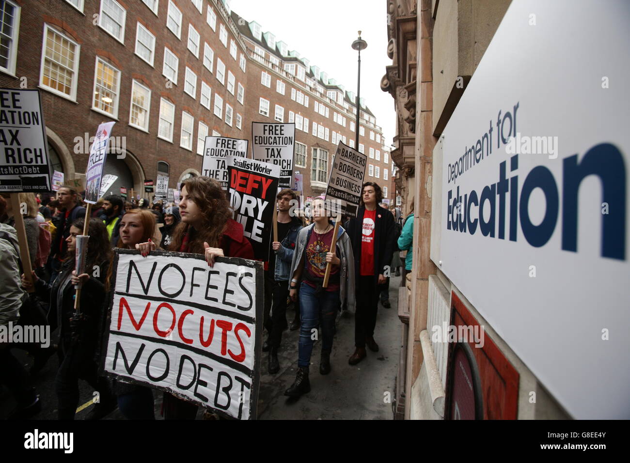 Tuition fees protest Stock Photo - Alamy