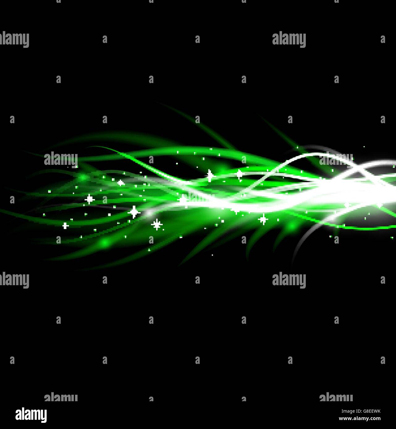 Blurry Abstract Green Light Effect Sparkle Background Eps10 Stock