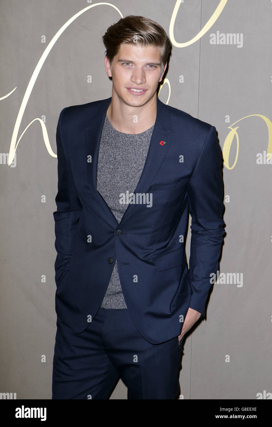 Toby Huntington-Whiteley arriving for the premiere of the Burberry ...
