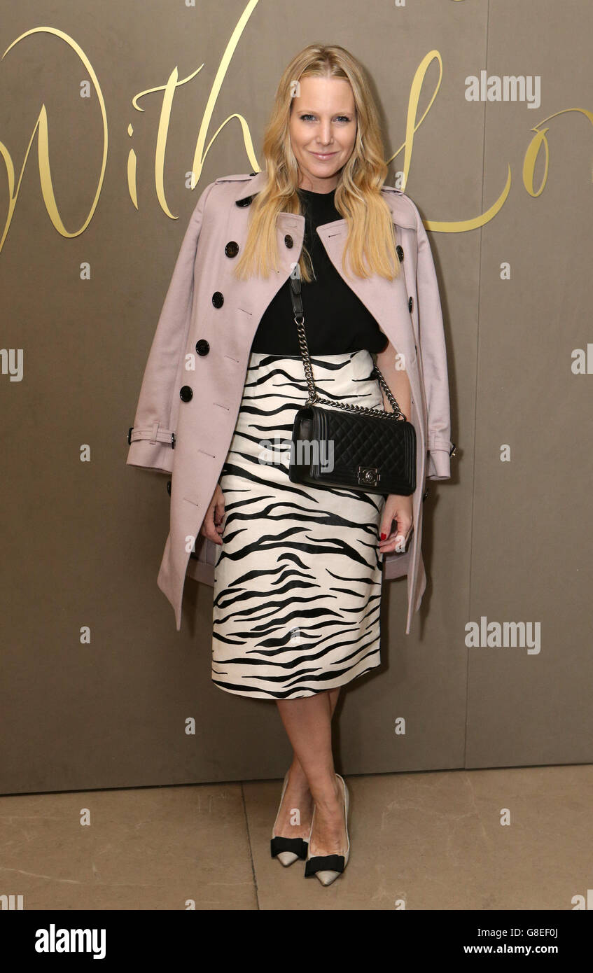 Alice Naylor Leyland arriving for the premiere of the Burberry festive ...