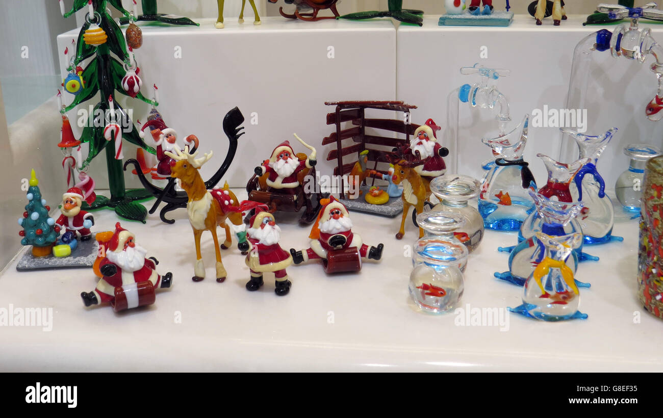 VENICE, Italy, Murano glassware on sale. Photo Tony Gale Stock Photo ...