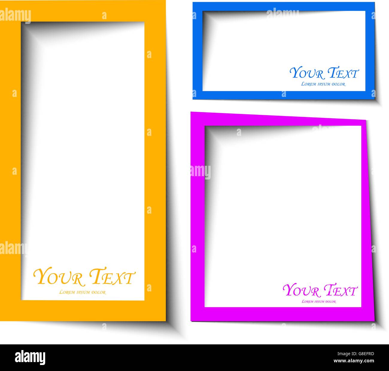 abstract Rounded rectange text boxes with colorful background design ...