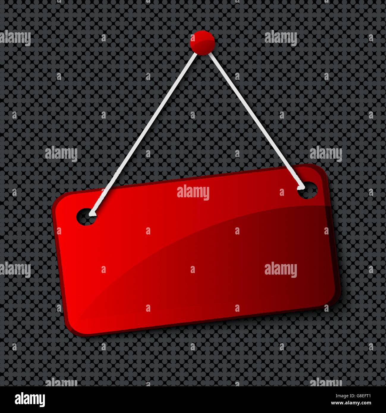 Blank hanging sign for your text on an abstract background.. Bector ...