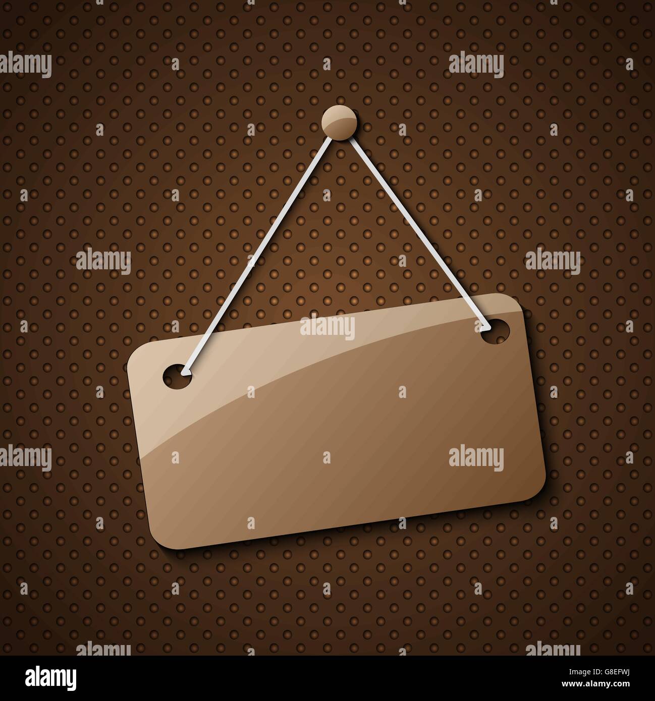 Blank hanging sign for your text on an abstract background.. Bector ...