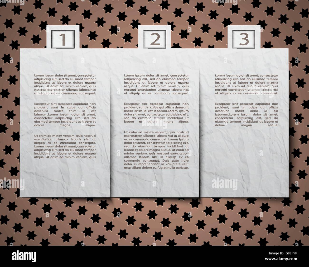 Infographics design with banners template. Cutting paper space for text ...