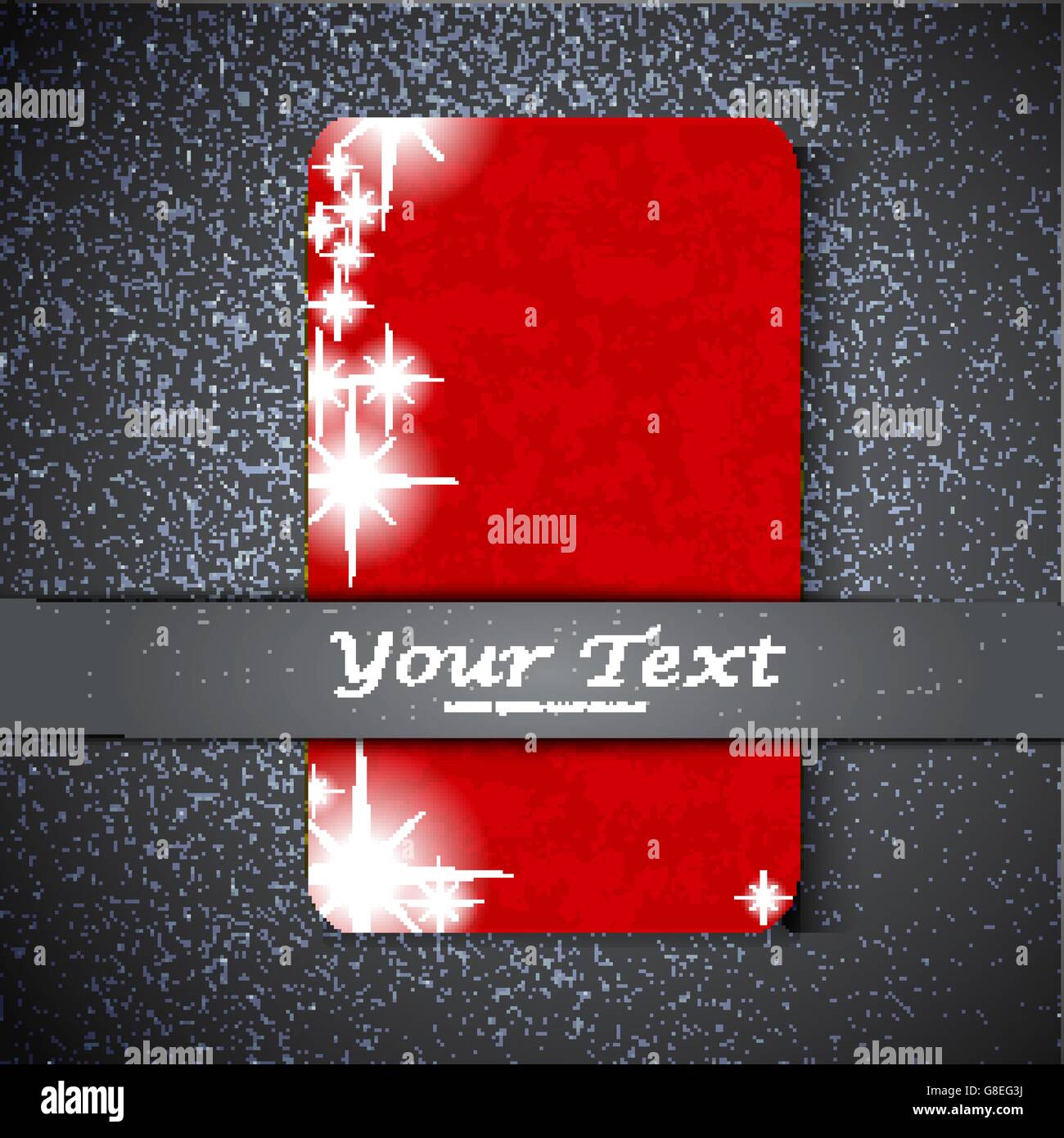 red card texture on a metal background with place for your text. Vector ...