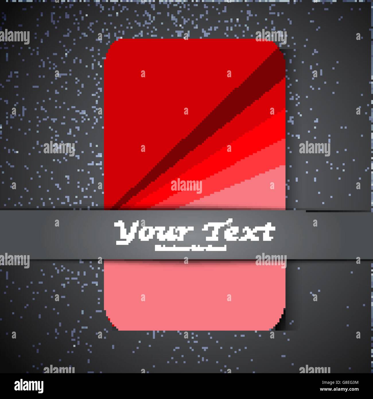 red card texture on a metal background with place for your text. Vector ...