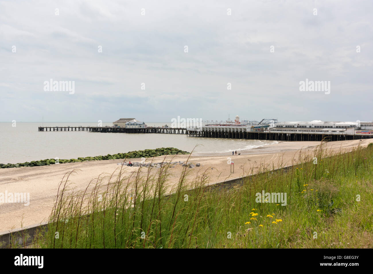 Clacton beach pier hi-res stock photography and images - Alamy